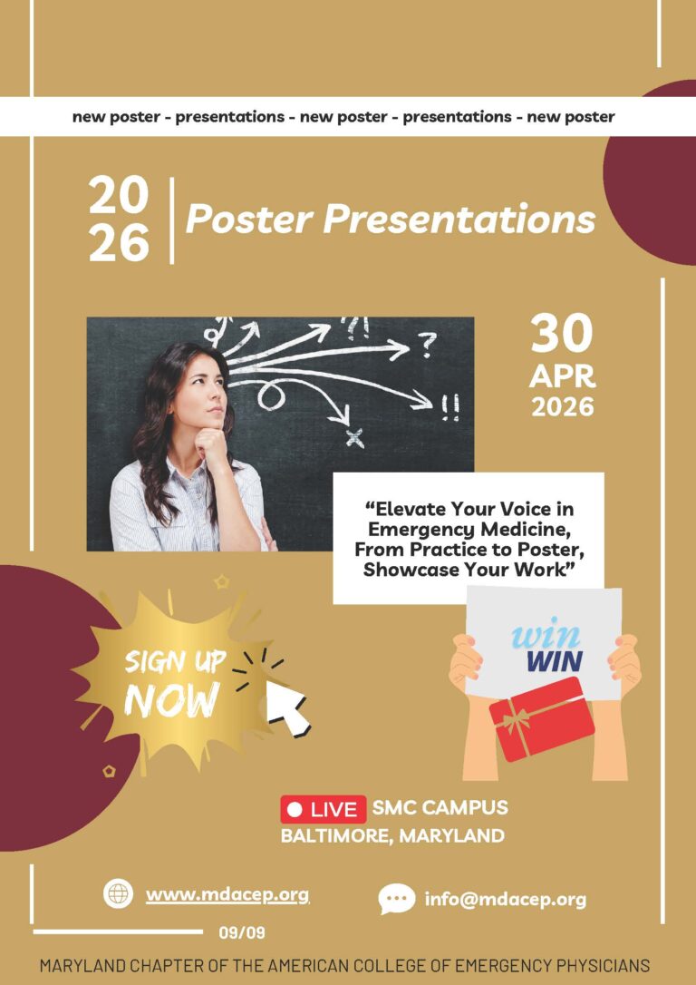 NEW Poster Presentations | Maryland Chapter of ACEP